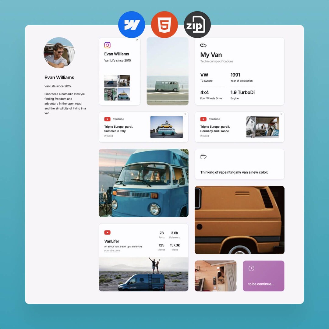 Website Template HTML Webflow Design – Ordnung. Minimalist Portfolio for Actors, Artists ...