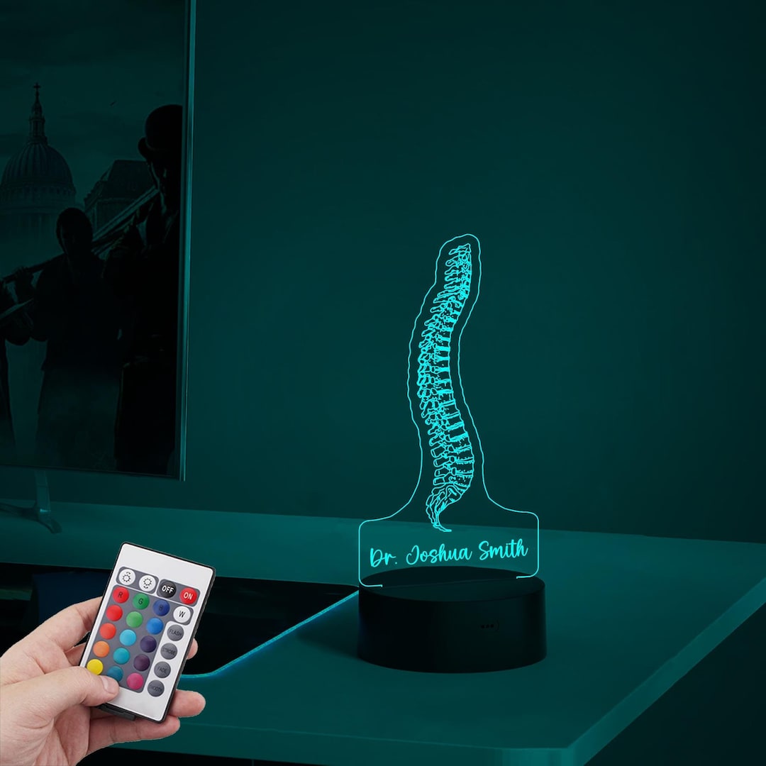 Spine Surgeon Custom Night Light,osteopath Chiropractor Doctor Gift,3d ...