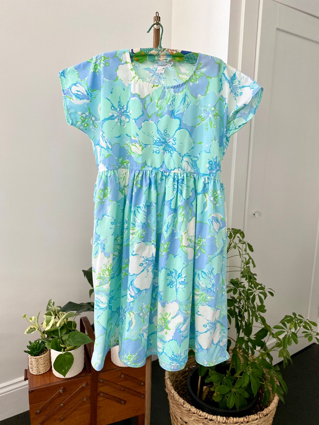 Ladies Floral Boxy Dress | Women’s Loose Cotton Smock Dress |upcycled ...