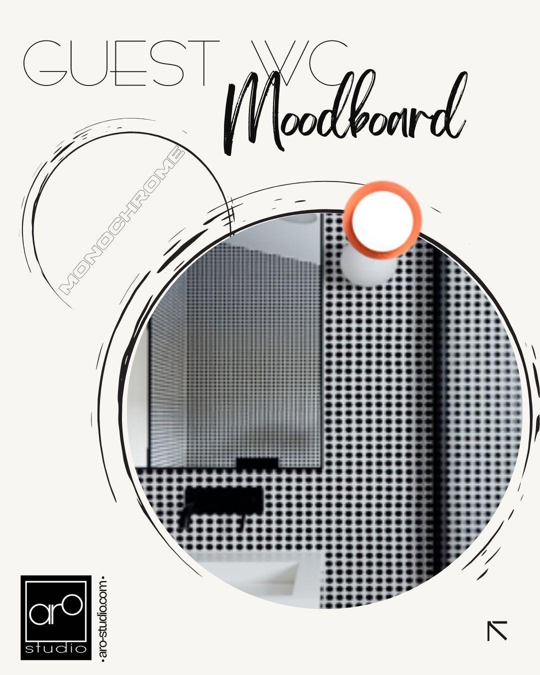 Monochrome Guest WC Design Template - Etsy