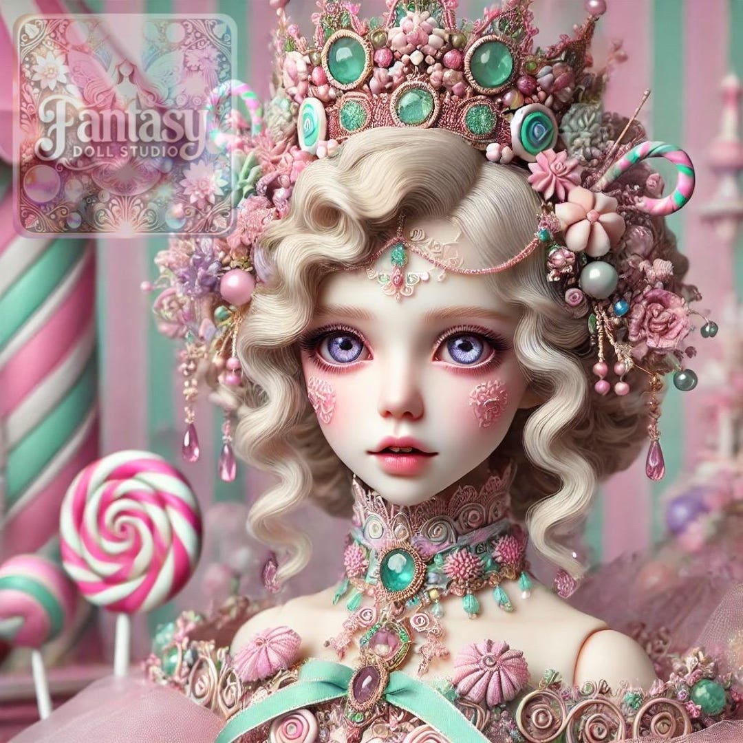 Candy Princess Art Print – Enchanting Fantasy Digital Download - Etsy