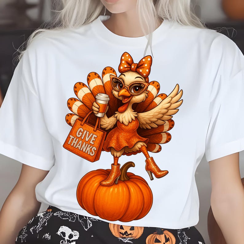 Boujee Turkey PNG Bundle,glam Thanksgiving Turkey Clipart,fashionable ...