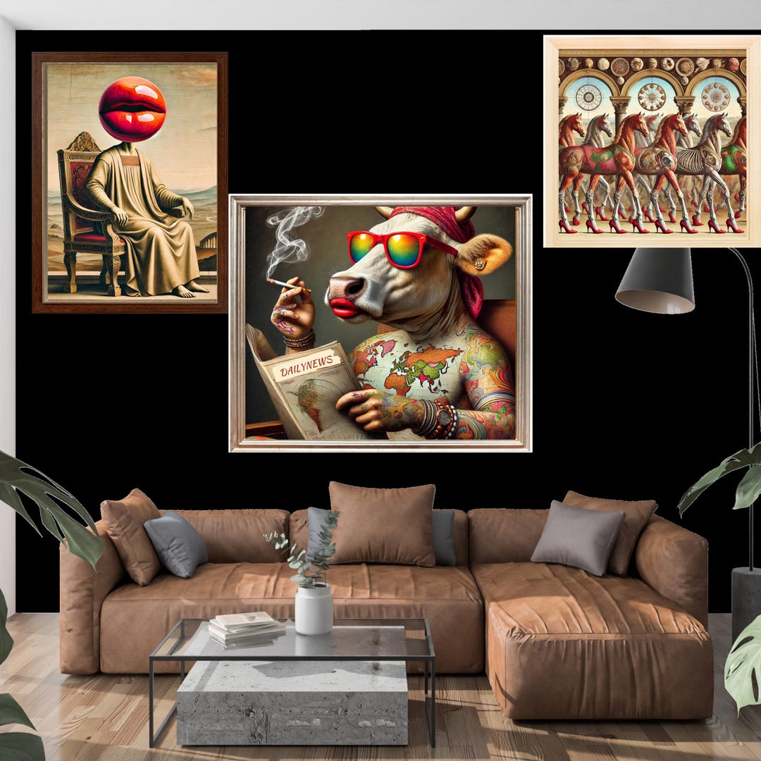 Surrealist Wall Art,abstract Digital Art Print,modern Home Decor,large ...