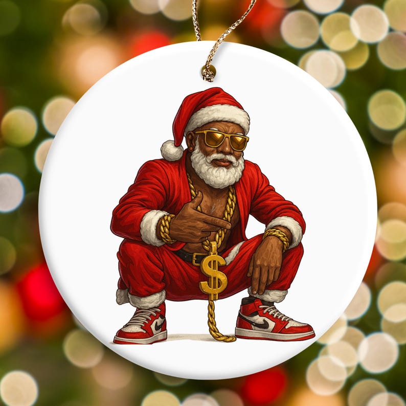 Urban Black Santa PNG Bundle,hip Hop Santa Clipart,gangsta Santa ...