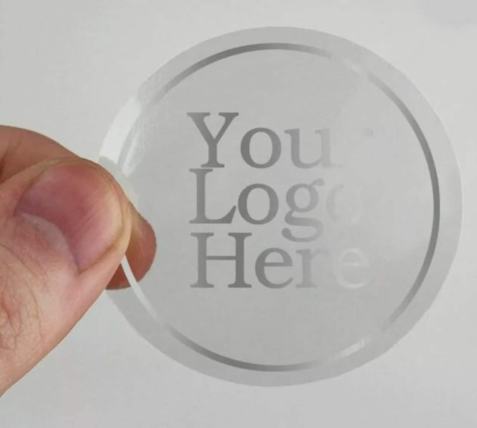 100 X Clear Round 31mm 45mm 50mm 65mm 90mm Stickers Silver Gold Rose ...