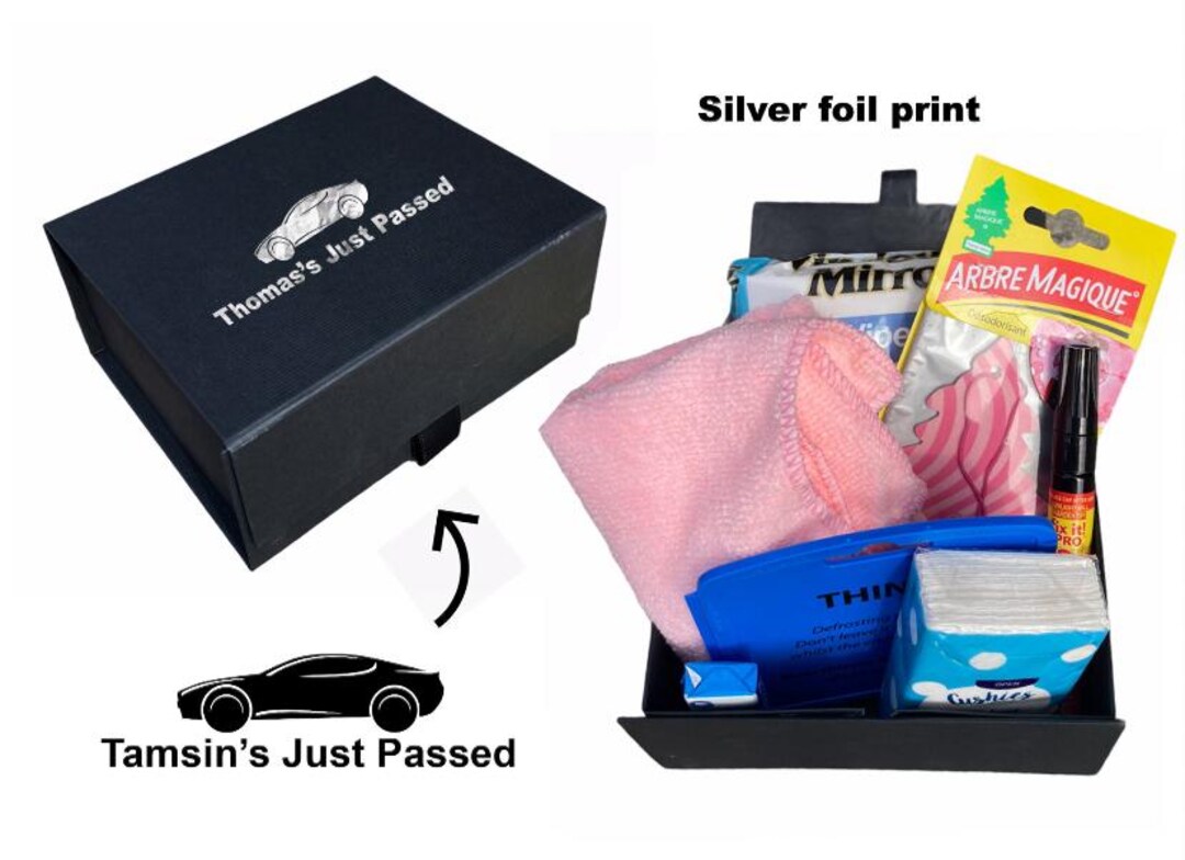 Personalised Learning to Drive Womens New Car Gift Box Silver Print New ...