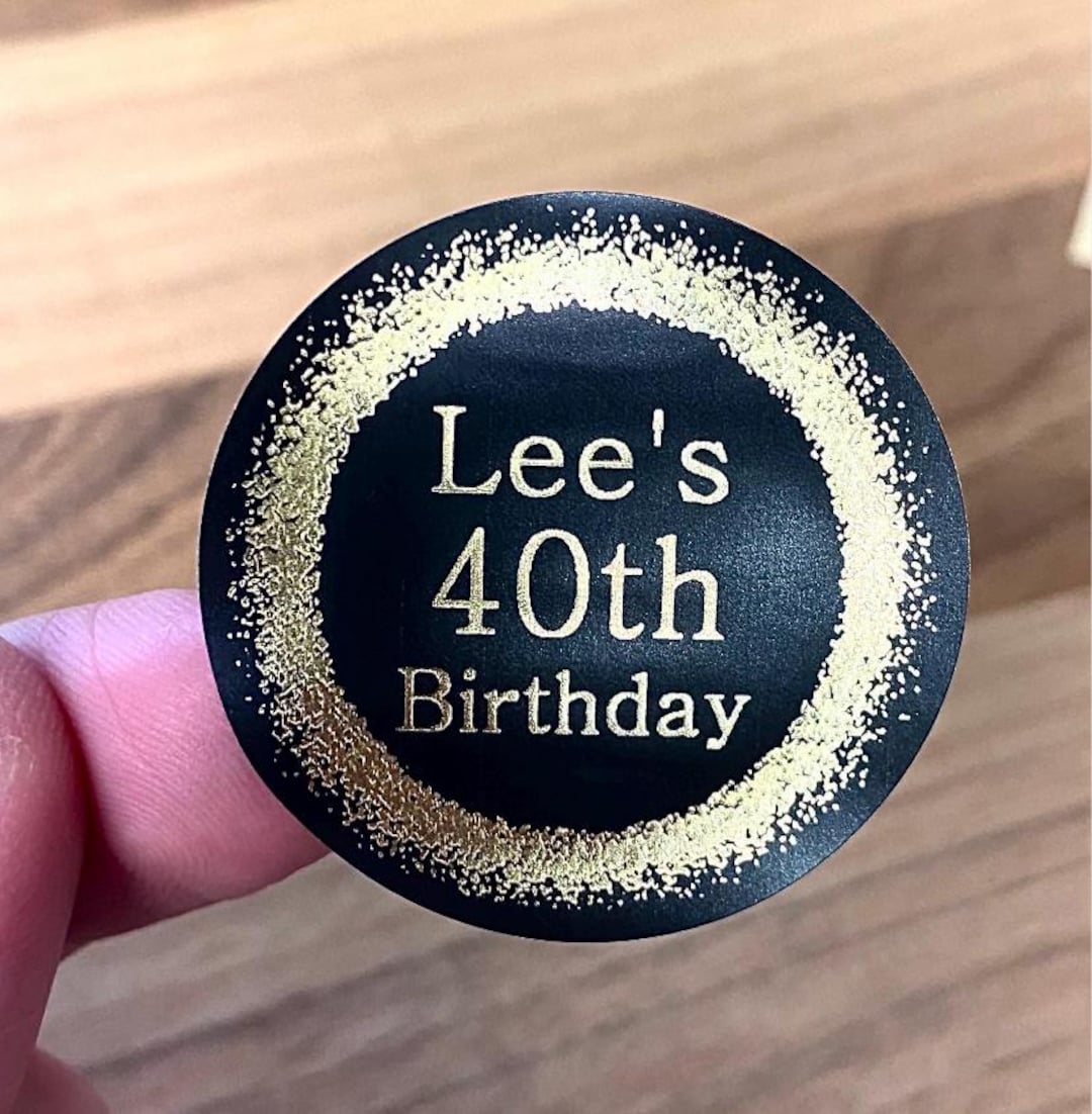Personalized Birthday Stickers 18th 21st 30th 40th 50th 60th Custom ...