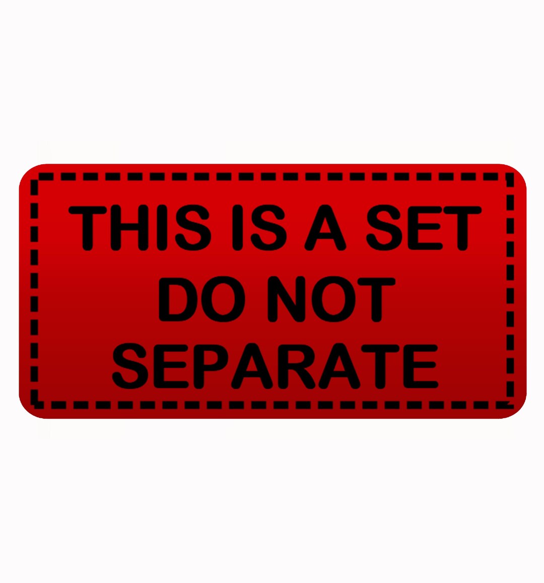 100 Pack 2x1 Inch Red Shipping Labels - 'do Not Separate This is A Set ...