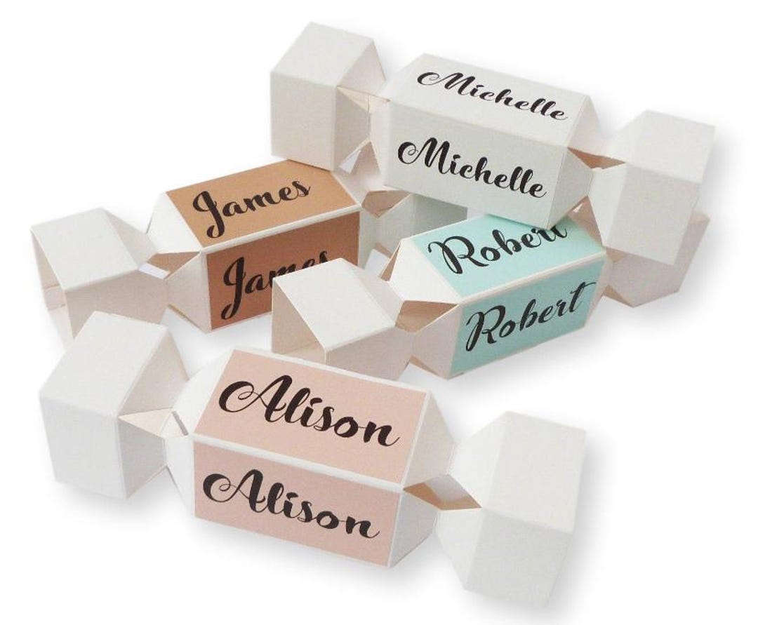 5 Small Personalised Cracker Boxes Table Favour Gift Christmas Gift Box ...