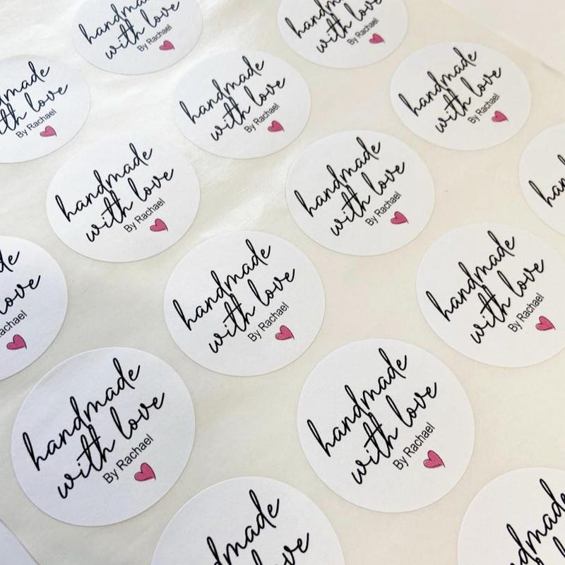 Handmade With Love Stickers - Etsy