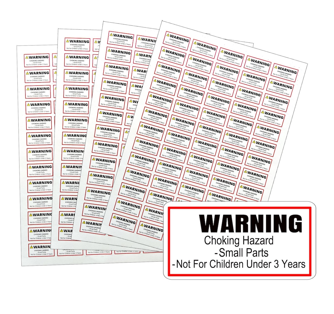 260 X Choking Hazard Warning Stickers - Suffocation Hazard - Not ...