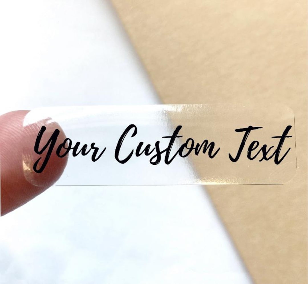 Custom Text Stickers, Lip Gloss Clear Transparent Labels, Gold, Silver ...