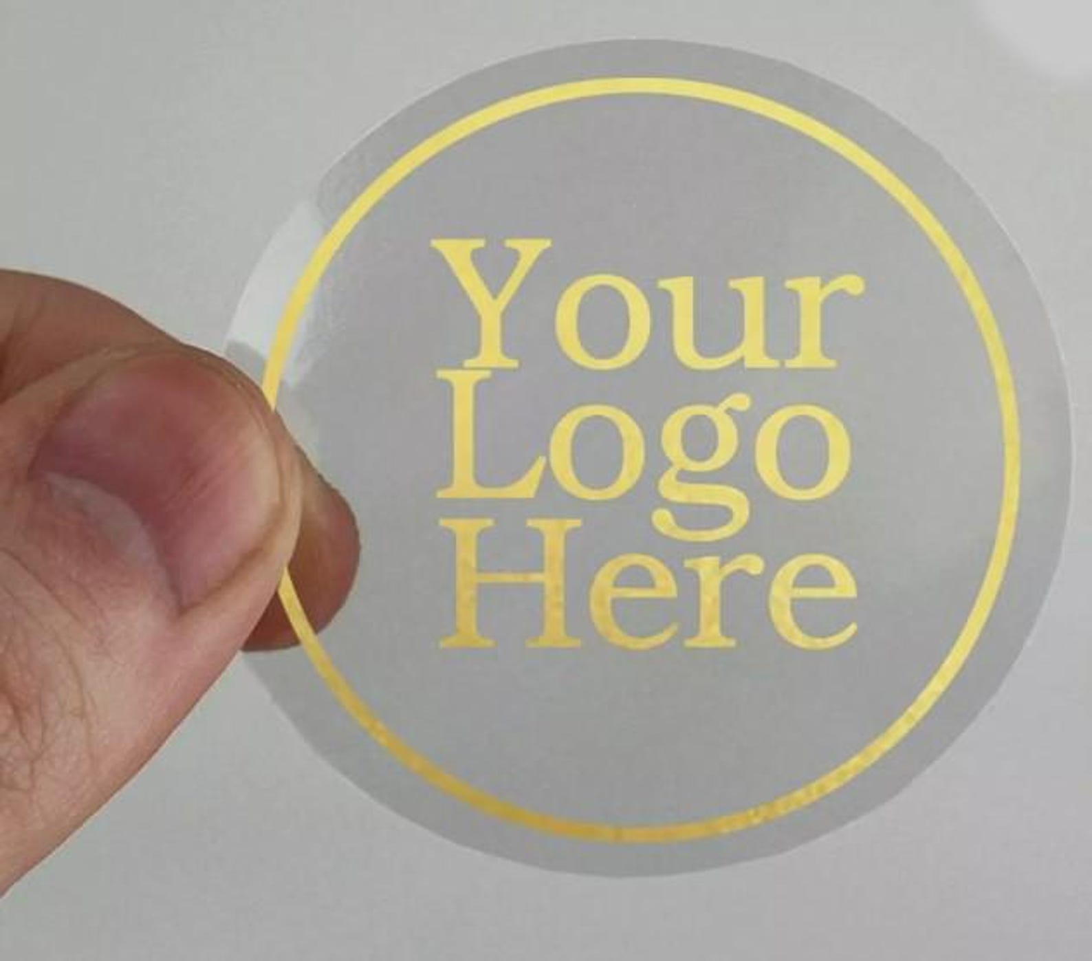 100 X Clear Round 31mm 45mm 50mm 65mm 90mm Stickers Silver Gold Rose ...