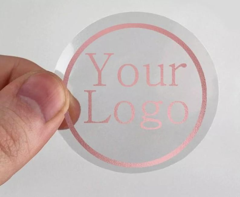 100 X Clear Round 31mm 45mm 50mm 65mm 90mm Stickers Silver Gold Rose ...
