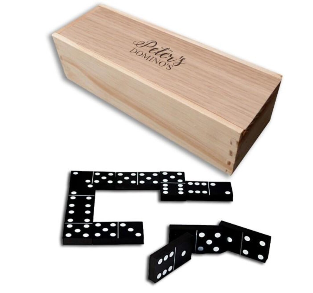 Personalized Wooden Dominoes Set | Custom Dominos Name Christmas Gift ...