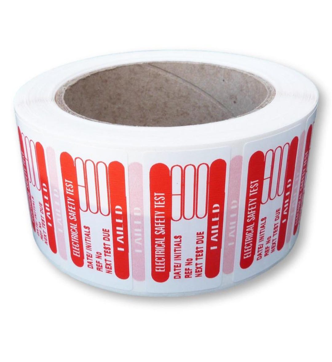 1000 X Roll of Electrical Safety Test Labels | 50mm X 25mm Red Failed ...