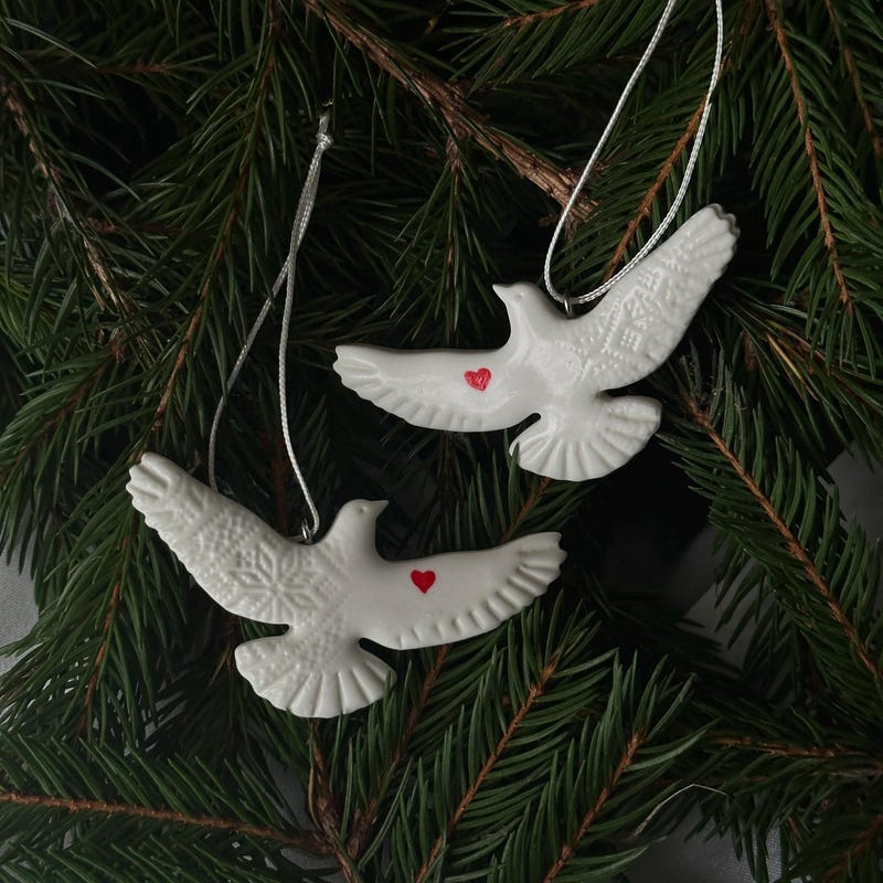 Dove Ornaments - Etsy