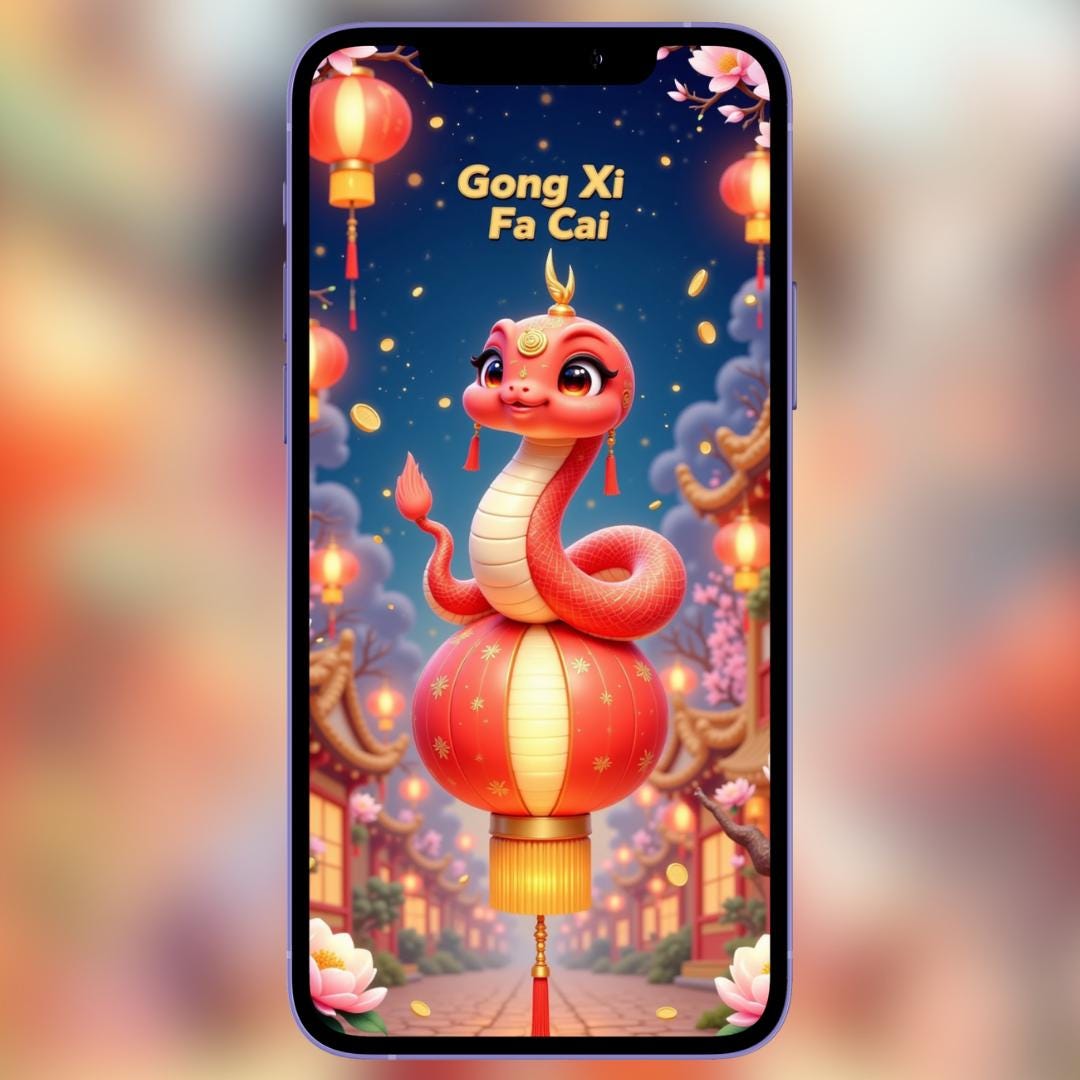 Year of the Snake 2025 Wallpapers (set of 5) | Phone Wallpapers ...