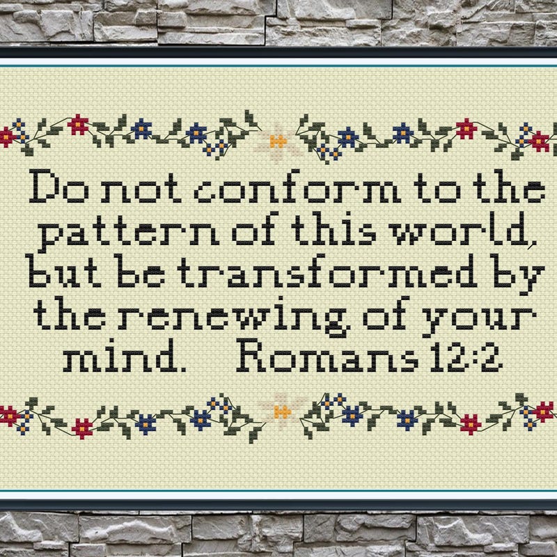 Cross Stitch Bible Verse - Etsy