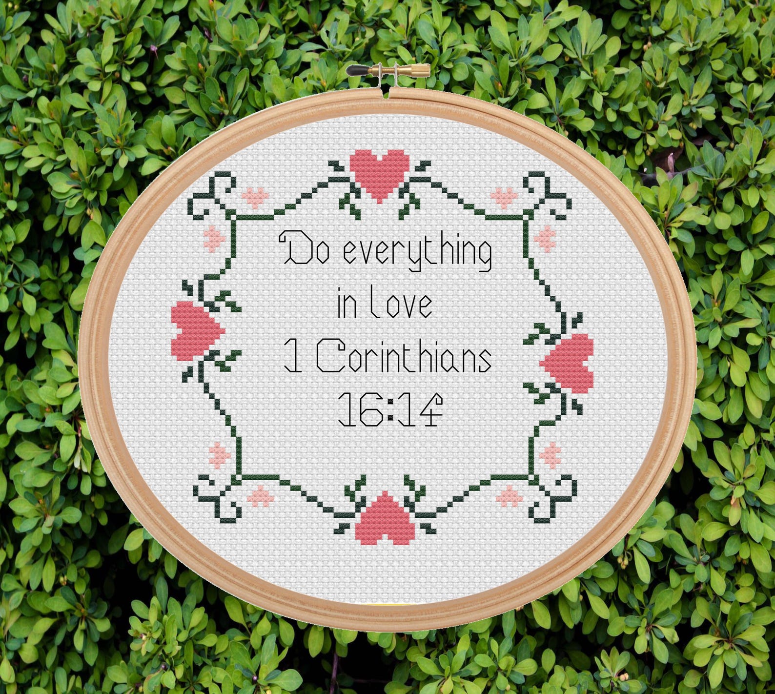 1 Corinthians 16:14 Christian Cross Stitch Bible NIV Verse Pattern ...