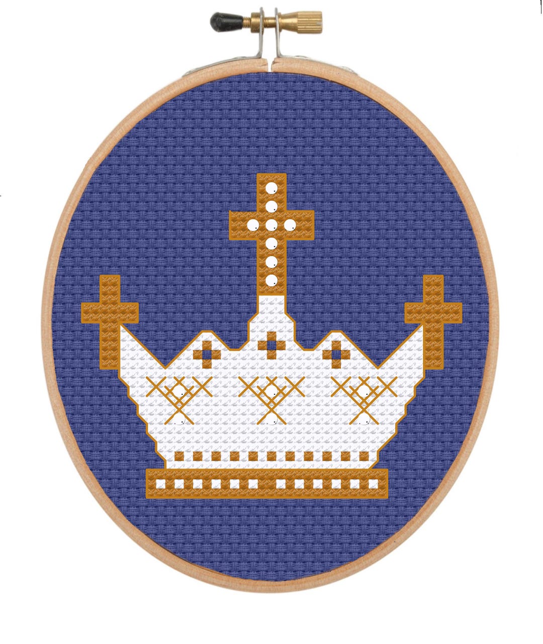 Christmas Cross Stitch Pattern, Crown Chrismon Ornament: Color and ...