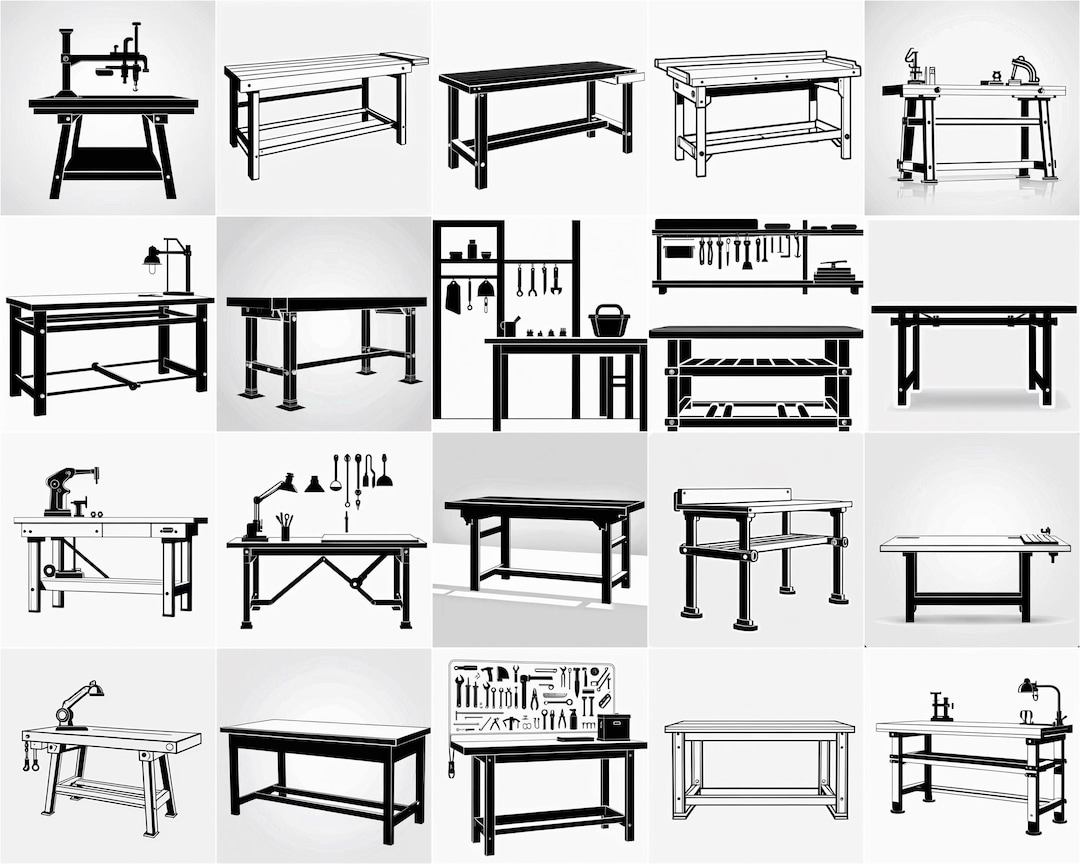 Workshop Bench SVG Bundle - 20 Crafting and Tool Station Designs - Etsy