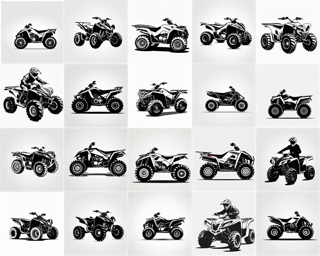 ATV Silhouette Pack: Stunning Vector Designs for Adventure Enthusiasts ...