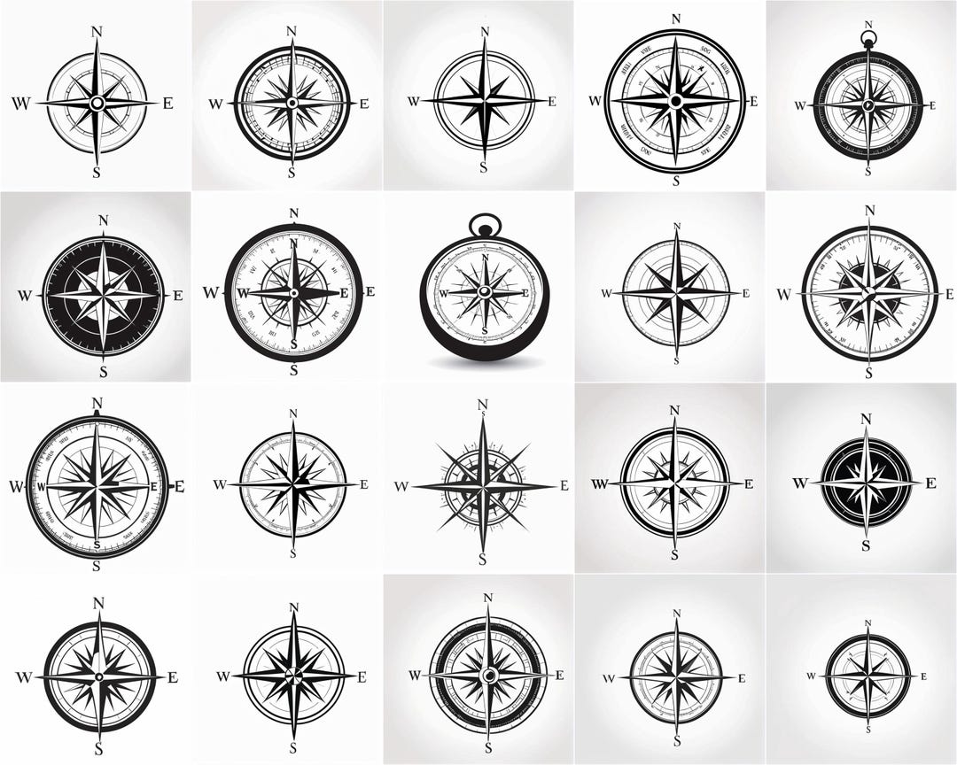 Navigating Creativity: A Compass Collection of Timeless Designs - Etsy