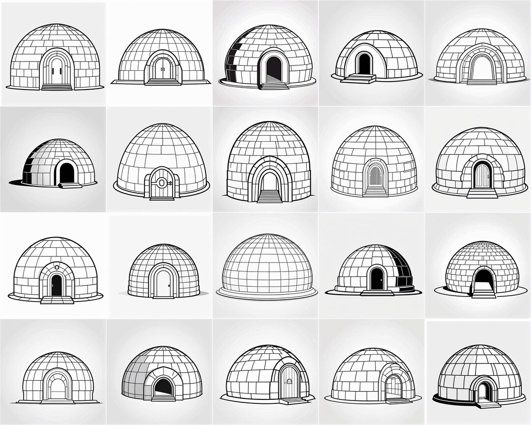 Igloo SVG Bundle - Arctic-inspired Winter Designs - Etsy