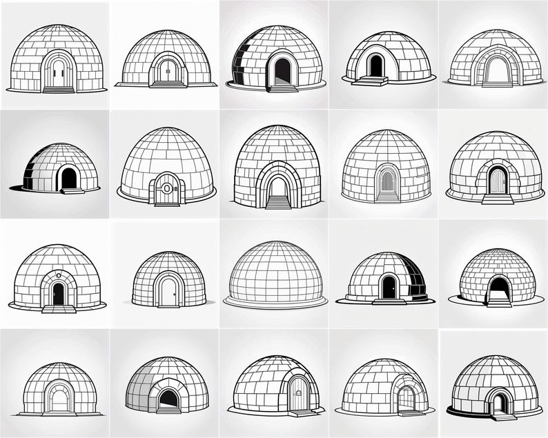 Igloo SVG Bundle - Arctic-inspired Winter Designs - Etsy