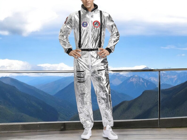 Astronaut Suit Costume | Silver Spacesuit Outfit | Sci-fi Party Wear ...