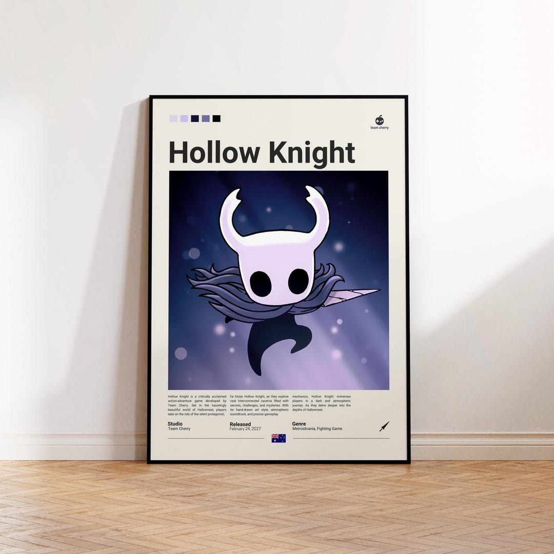 Hollow Knight Poster, Gaming Room Poster, Hollow Knight Fan Gift ...