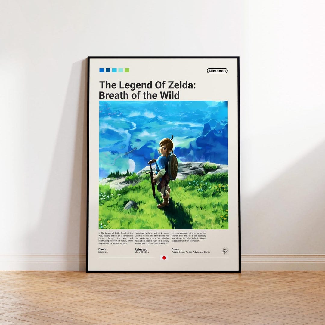 The Legend of Zelda Poster, Gaming Room Poster, BOTW Poster, the Legend ...