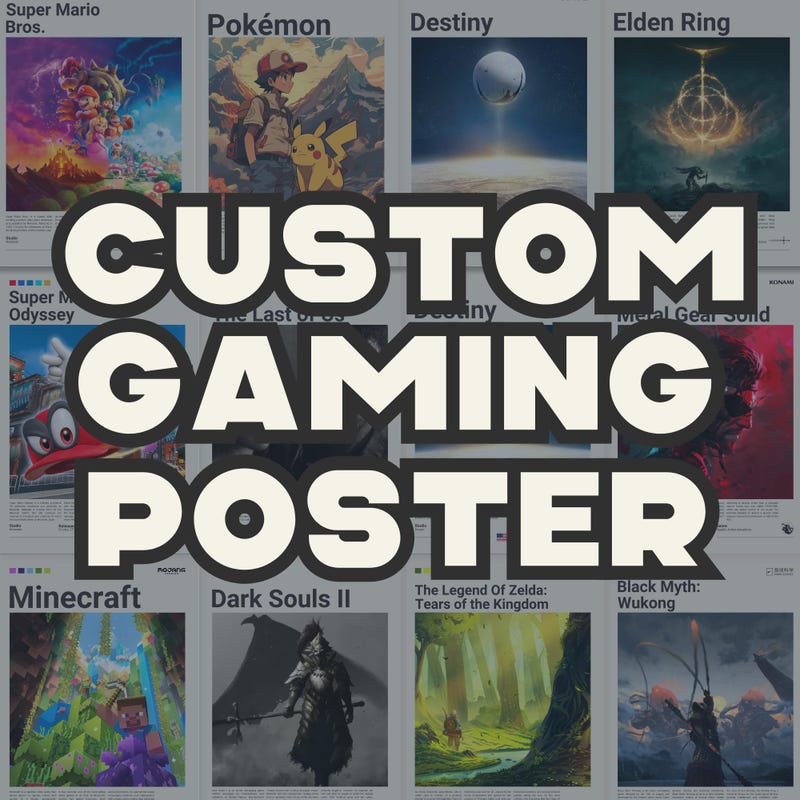Custom Gaming Posters - Etsy UK