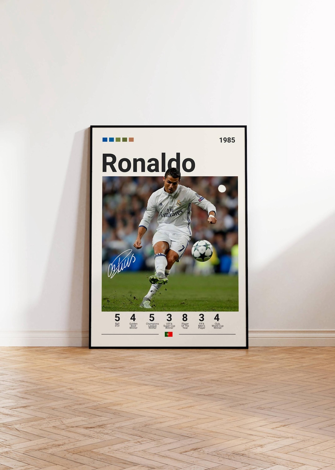 Ronaldo Poster, Real Madrid Print, Ronaldo Fan Gift, Soccer Gifts ...