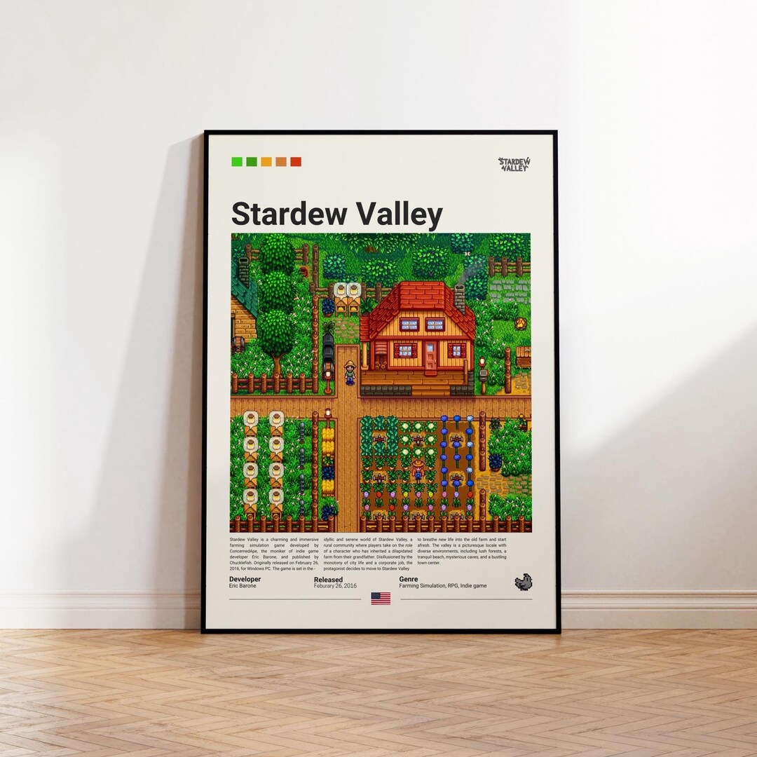 Stardew Valley Poster, Gaming Room Poster, Stardew Valley Fan Gift ...