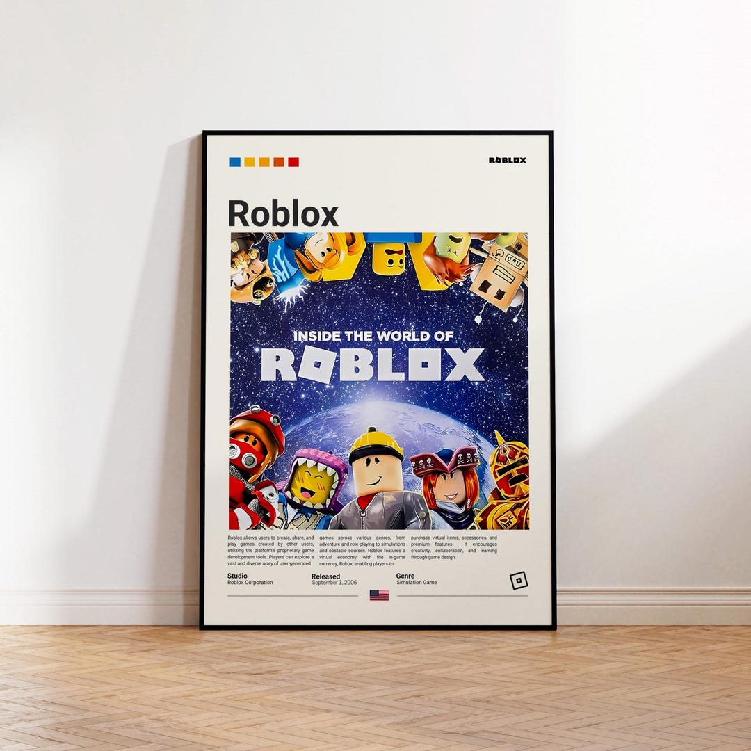 Roblox Poster, Gaming Room Poster, Roblox Fan Gift, Gaming Print Poster ...