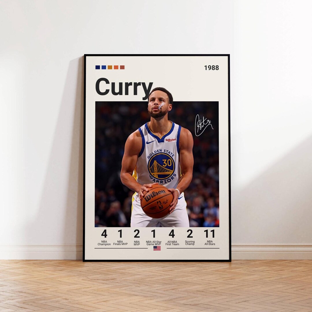 Stephen Curry Poster, Golden State Print, Steph Curry Fan Gift ...