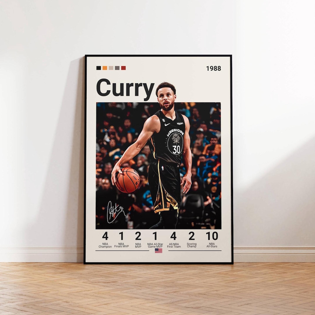 Stephen Curry Poster, Golden State Print, Steph Curry Fan Gift ...