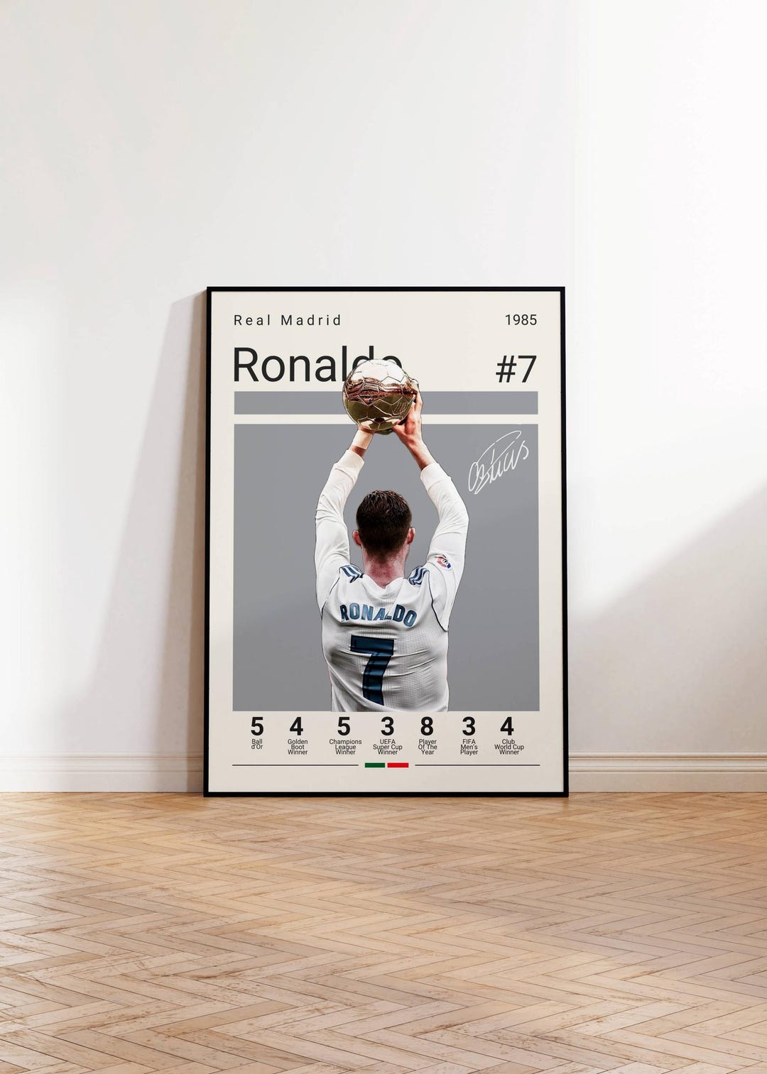 Ronaldo Poster, Real Madrid Print, Ronaldo Fan Gift, Soccer Gifts ...