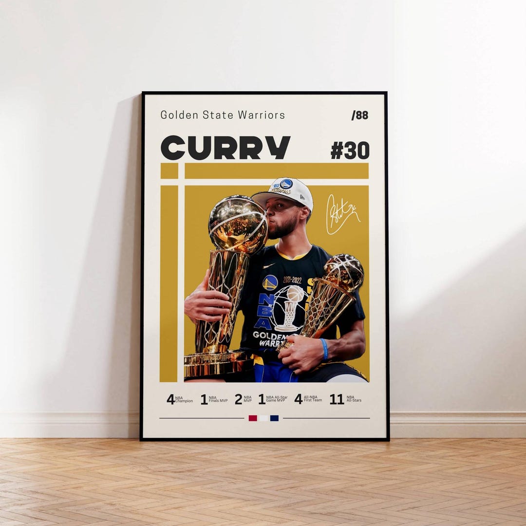 Stephen Curry Poster, Golden State Print, Steph Curry Fan Gift ...