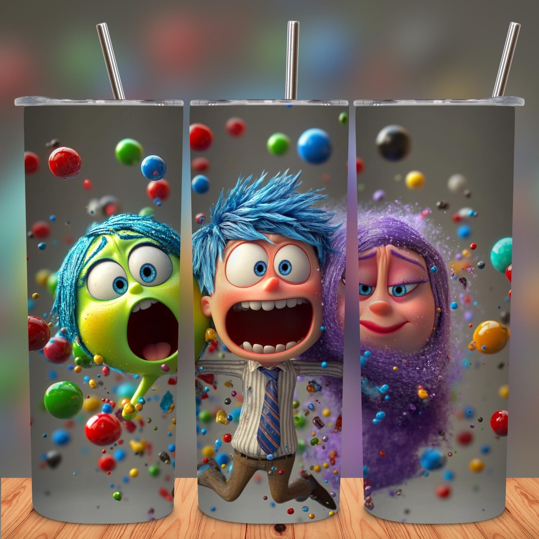 Inside Out 2 Tumbler Wrap: 3D Splash Design (digital Download) - Etsy