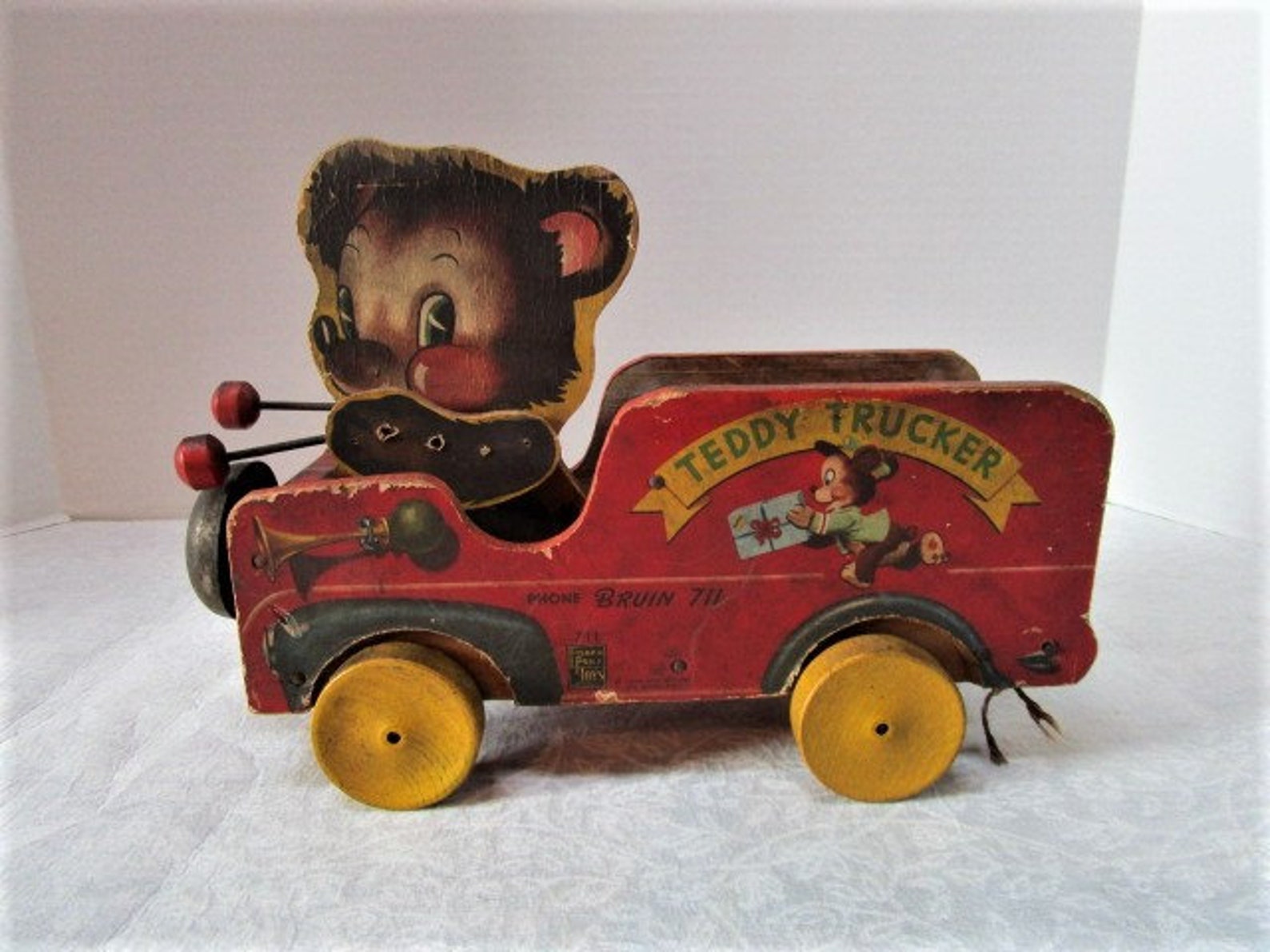Vintage Cow Pull Toy, Fisher Price Molly Moo Cow, 1970's, Classic ...