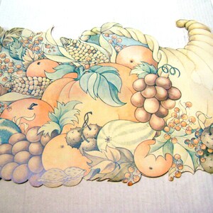 Vintage Extra Large Cornucopia Die Cut, Thanksgiving Fall Harvest ...