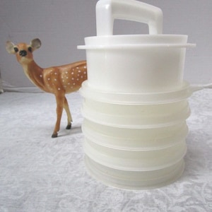 Vintage Tupperware Burger Press and Keepers Set, 7 Pieces, Make Take ...