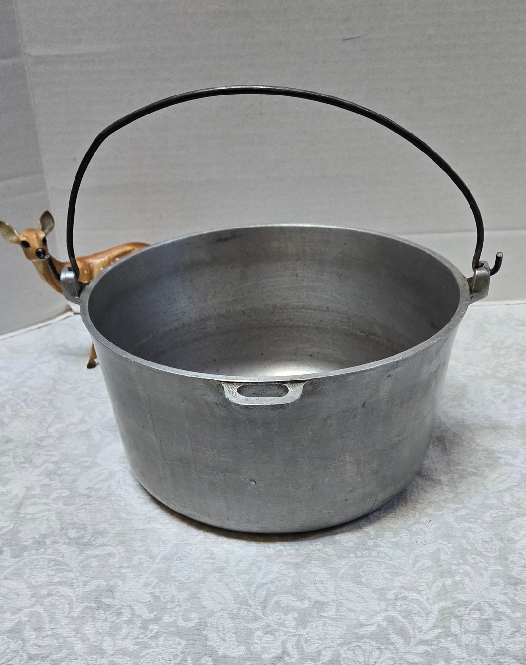 Vintage 8 Quart Aluminum Kettle W/ Bail Handle by Household Institute ...