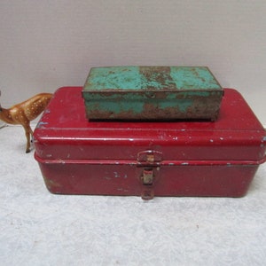 Vintage Steel Lock Box, Industrial Storage, Grey, Repurpose Storage ...