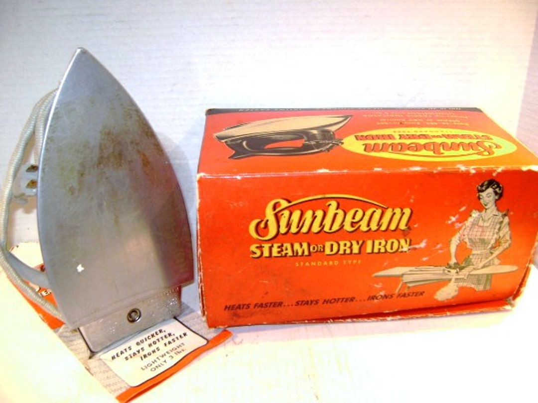 Vintage Working Sunbeam Electric Iron, Includes Fabulous Box W ...