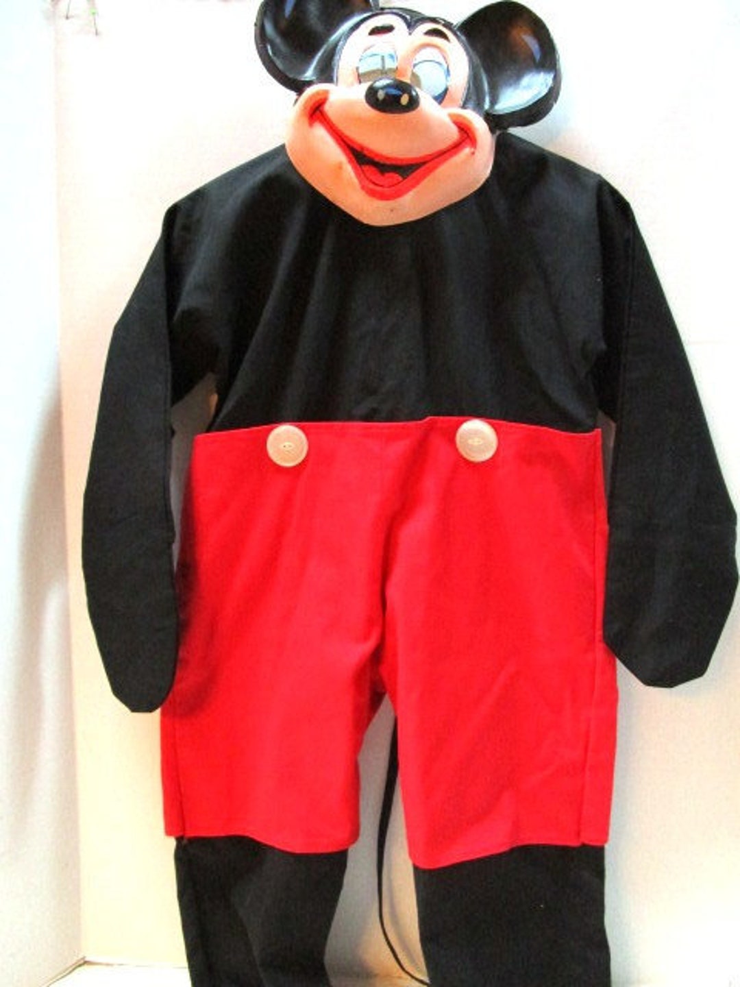 RARE Vintage Mickey Mouse Halloween Costume Mask and Jumper, Walt ...