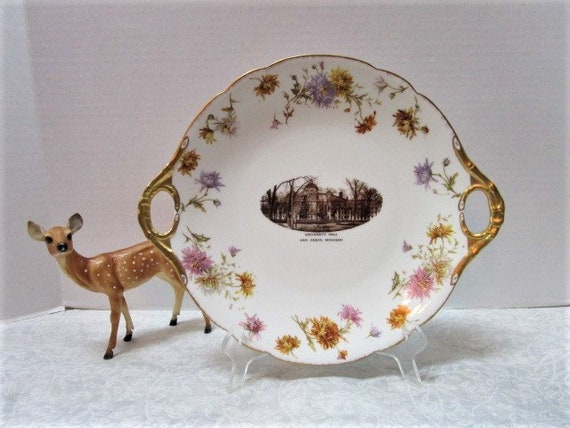 University of Michigan Vintage Commemorative Plate University - Etsy